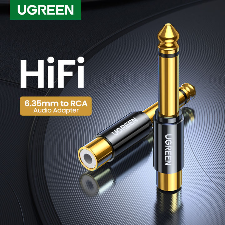 UGREEN RCA to 6.5mm 6.35mm 1/4 Adapter Gold Plated Pure Copper 6.5mm ...