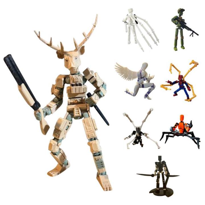 DIY Robot Action Figure Standing Funny Action Figure Freely Pose 3D ...
