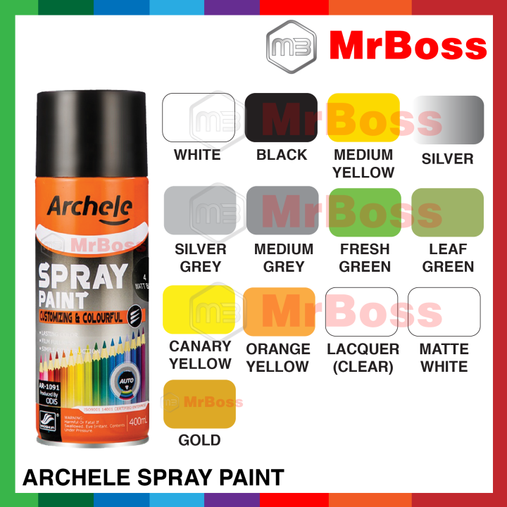 【READY STOCK】ARCHELE SPRAY PAINT STANDARD COLORS AEROSOL SPRAY PAINT ...