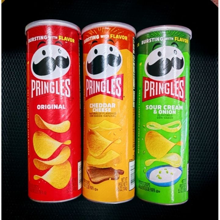 PRINGLES Potato Chips 158grams OriginalSour Cream OnionsCheddar Cheese ...