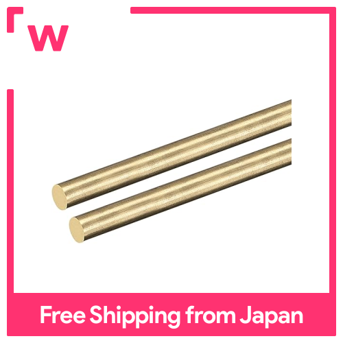 DMiotech 2 pcs 6 mm x 100 mm solid brass round bar brass rod lathe bar ...