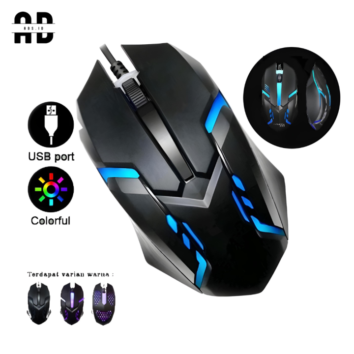 ABS - Mouse Kabel Gaming X1 IFOX LED Cable Mouse Game RGB Colorful 7 ...