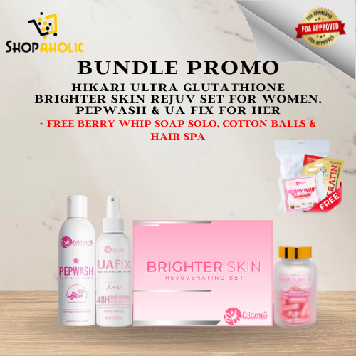 BUNDLE PROMO! HIKARI ULTRA GLUTATHIONE, BRIGHTER SKIN REJUVENATING SET ...