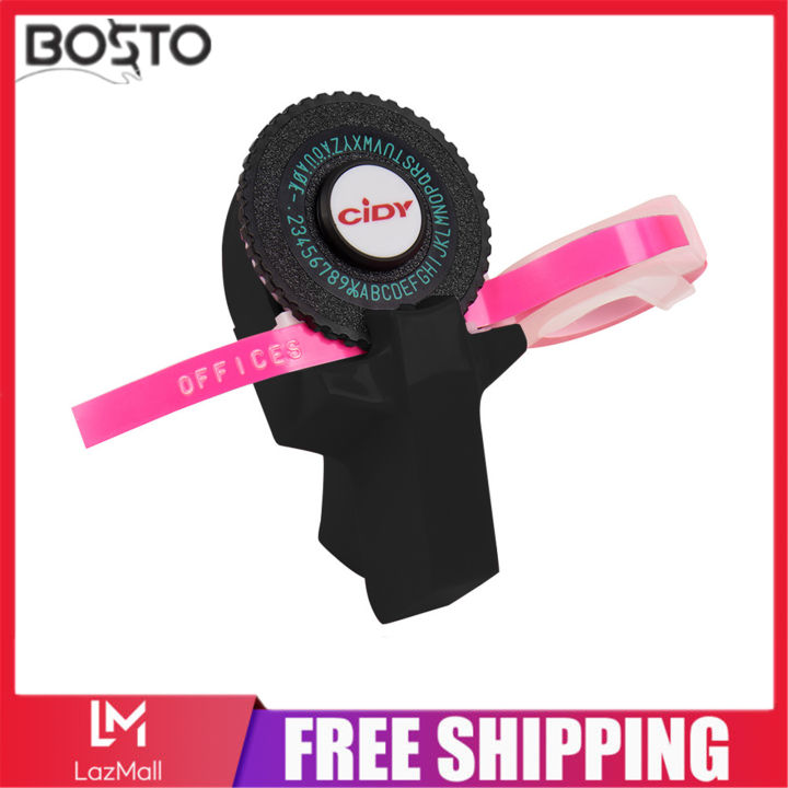 Mini Portable Manual Label Maker DIY 3D Embossing Label Writer Printer ...