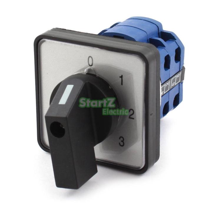 Panel Mount 4-Position 2pole Rotary Selector Changeover Switch 660v 20a ...