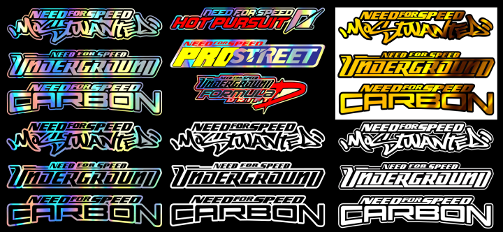 Need for Speed Sticker Decals Underground Most Wanted Carbon Pro Street ...