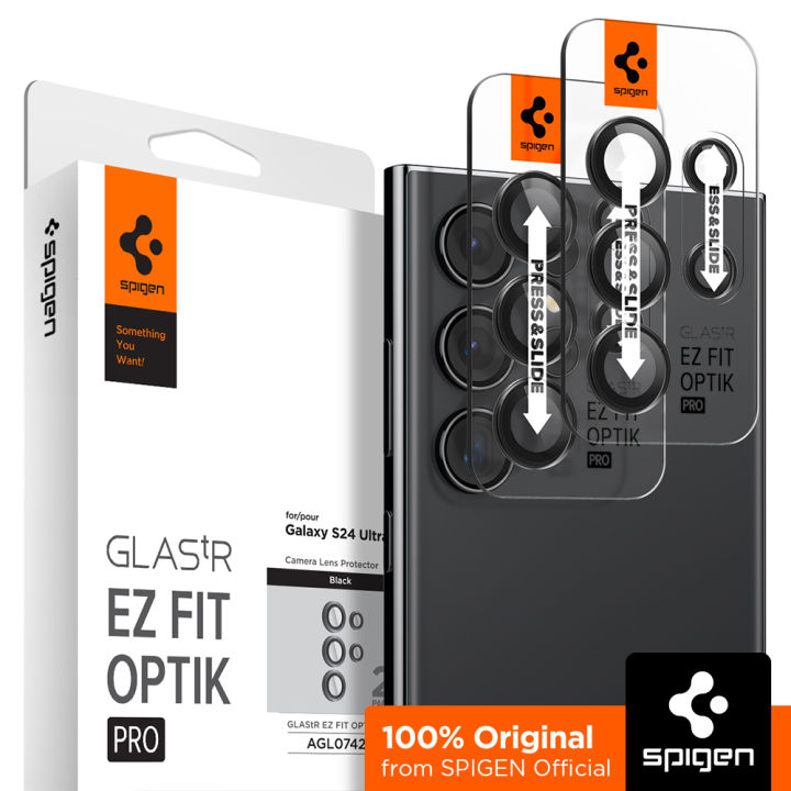 SPIGEN 2 Pack Camera Lens Protector for Galaxy S24 Series [Glas.tR EZ ...