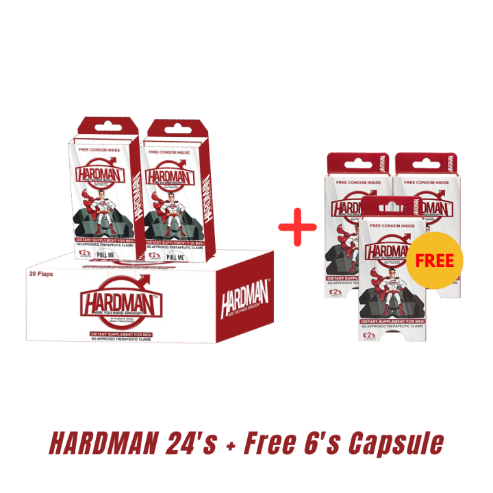 Hardman Men's Supplement 490mg 24's with FREE 6's Capsule(Good for 1 ...