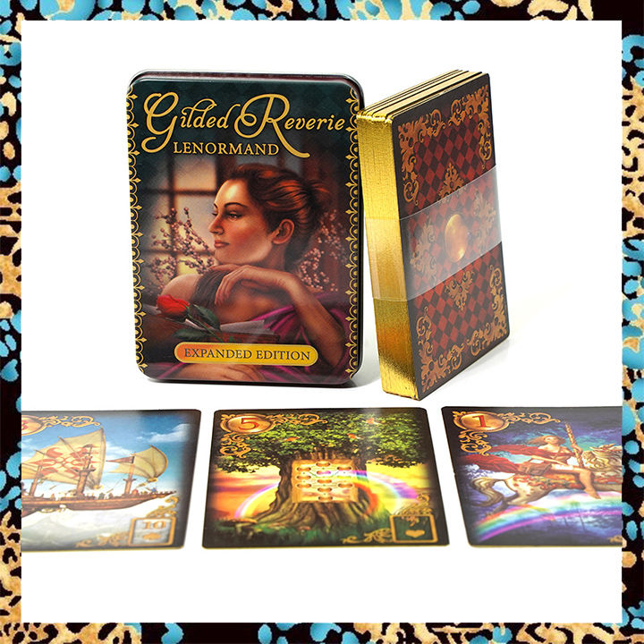 Gilded Reverie Lenormand Card in a Tin Box | Portable Size 10.3x7.2cm ...