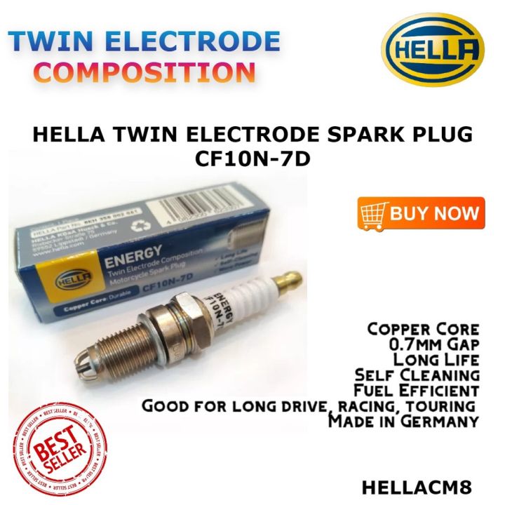HONDA TMX ALPHA 125 | HELLA TWIN ELECTRODE SPARK PLUG CF10N-7D | COD ...