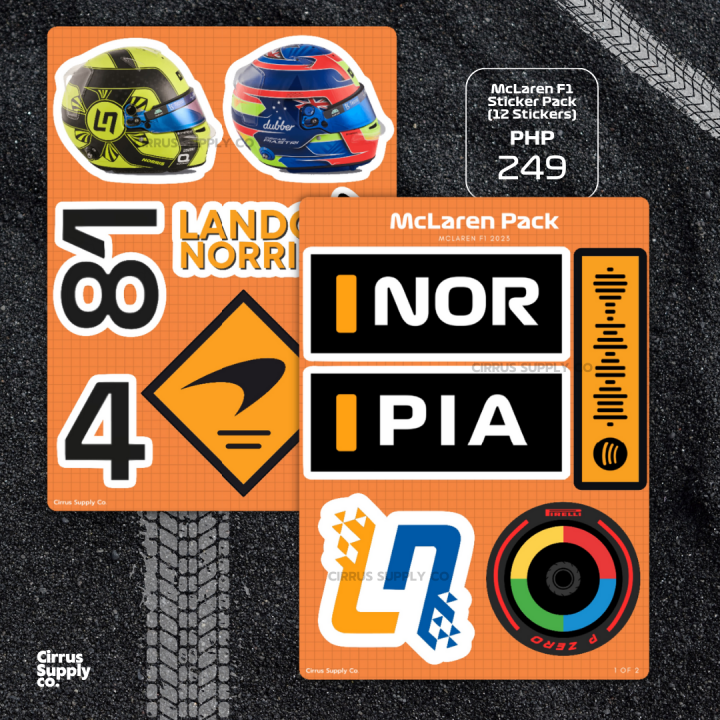 Formula 1 2023 McLaren Sticker Pack | Lazada PH