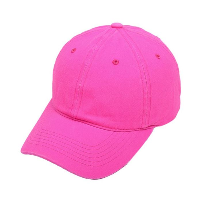 Unisex Fluorescent Neon Safety Baseball Cap Bright Solid Color High ...