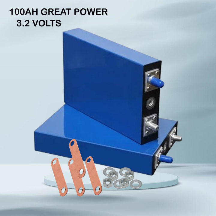 GREAT POWER 3.2V 100ah Prismatic lifepo4 Lithium Ion Phosphate Battery (1pc cell) | Lazada PH
