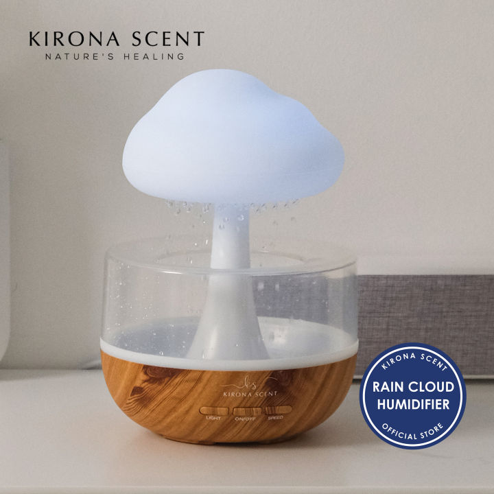 [KIRONA SCENT] Rain Cloud Wireless Humidifier | Soothing raindrop sounds | Relax & reduce stress ...