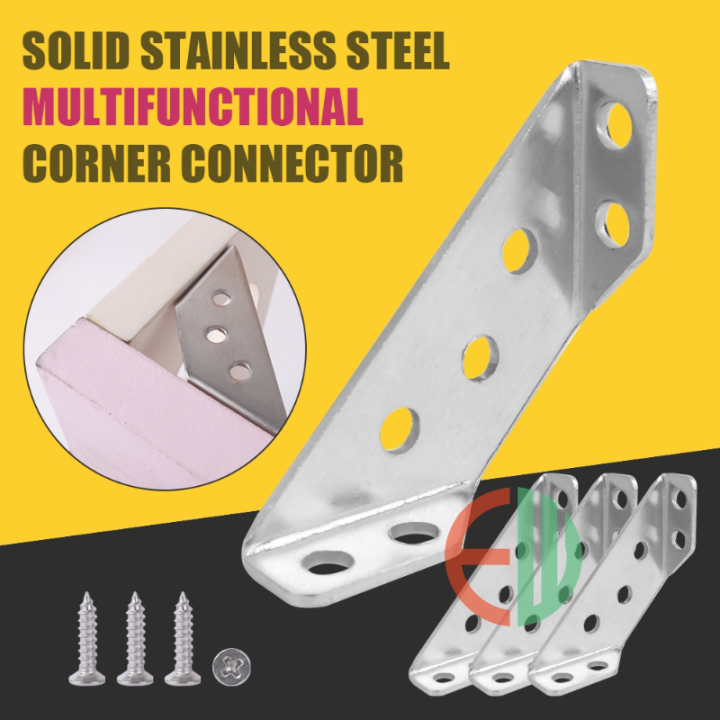 Universal Stainless Steel Furniture Corner Connector Angle Fasteners ...