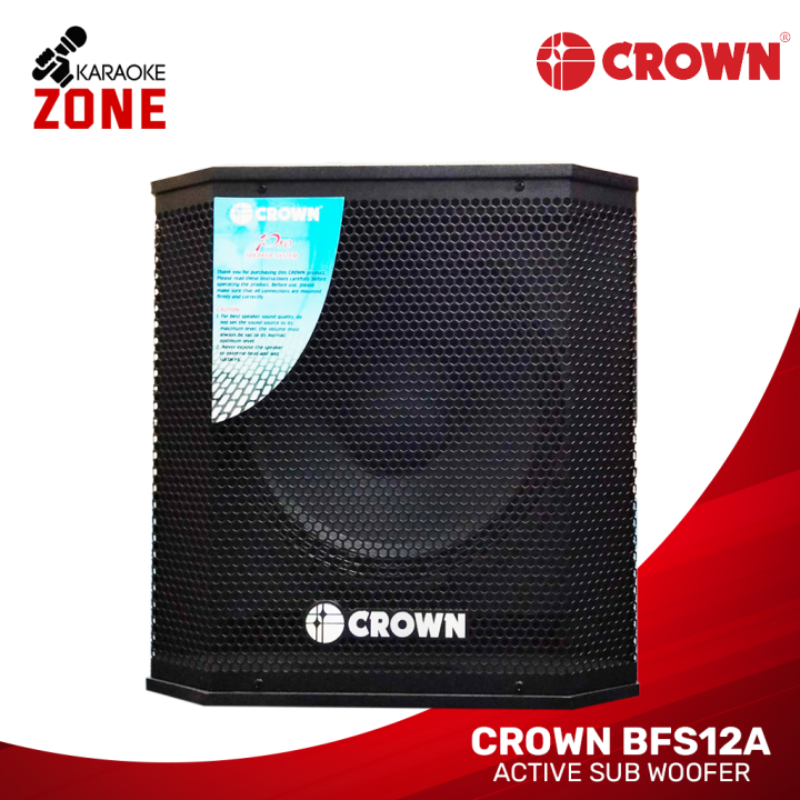 Crown BF 12SA Active Subwoofer / 350W / Karaoke Speakers / Volume level ...