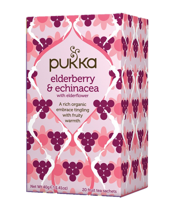 PUKKA Elderberry & Echinacea With Elderflower Tea พอกก้า ชา ดอกเอลเดอร์ ...