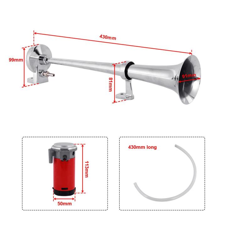 Còi Hơi Xe Hơi 12V, Máy Nén Kèn Đơn 150DB Thông Dụng Siêu Mạnh Còi 17 ...