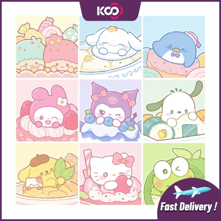 【KS】Kuromi 5D Tự Làm Sơn Kim Cương Dễ Thương Phim Hoạt Hình Nhân Vật Cinnamoroll Hello Kitty Cho ...