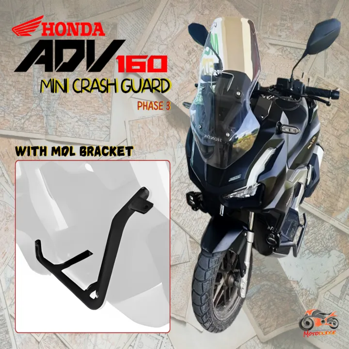 HONDA ADV 160 - HEAVY DUTY MINI CRASH GUARD ( POWDER COAT ) - PHASE 3 | Lazada PH