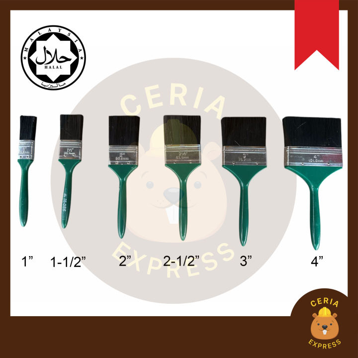 𝐇𝐀𝐋𝐀𝐋 Nylon Paint Brush Berus Cat 油漆刷 Painting Tool DIY Alat Mengecat ...