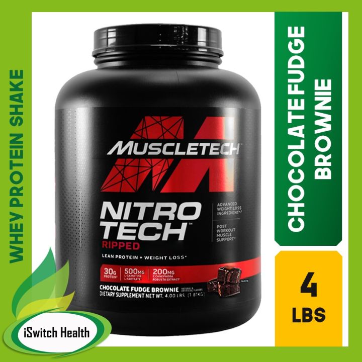 MuscleTech NitroTech Ripped - 4lbs | Nitrotech Whey Protein Powder ...