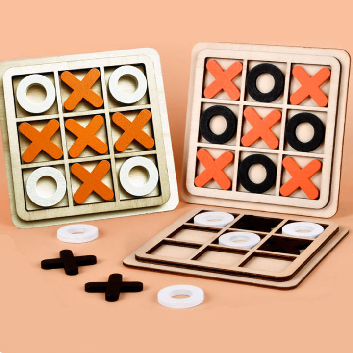 Tic Tac Toe Game Board Game Wood XO Game Indoor Strategy Game Early ...