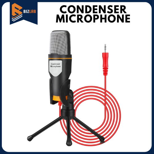BIZLAB Condenser Microphone Senda SF-666 w/ Tripod Stand Professional 3 ...