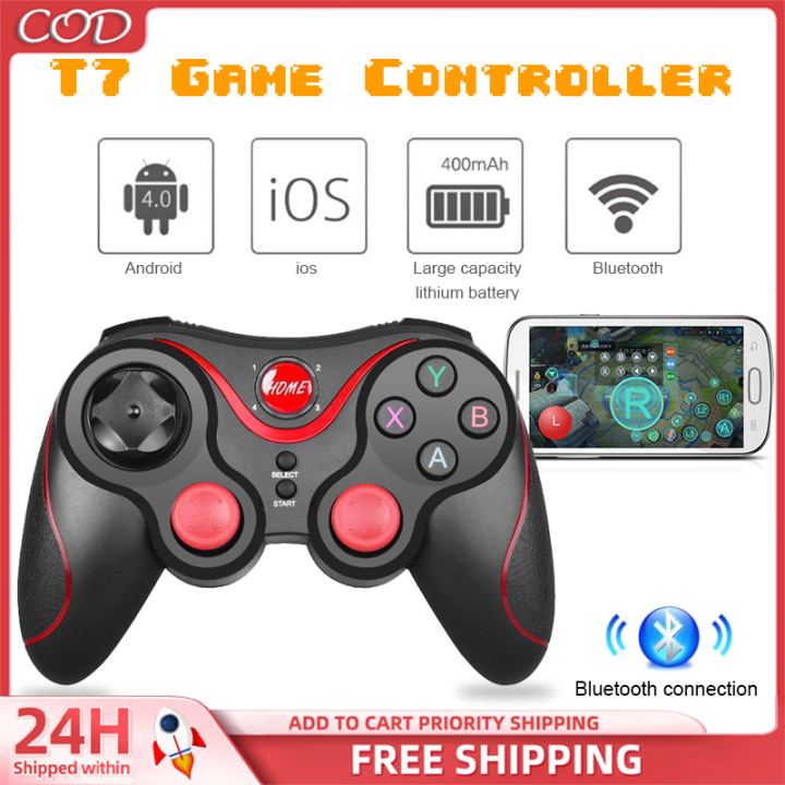 T7 Bluetooth Controller Android & iPhone Bluetooth Wireless Game Controller Handle With Bracket ...