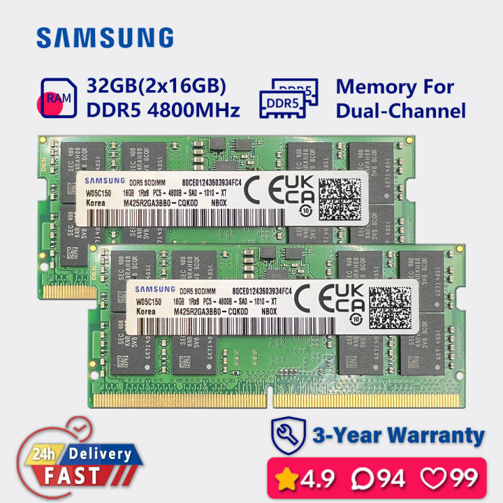 SAMSUNG 16gb 32gb 64gb 4800mhz ddr5 Dual channel memory ram laptop ...
