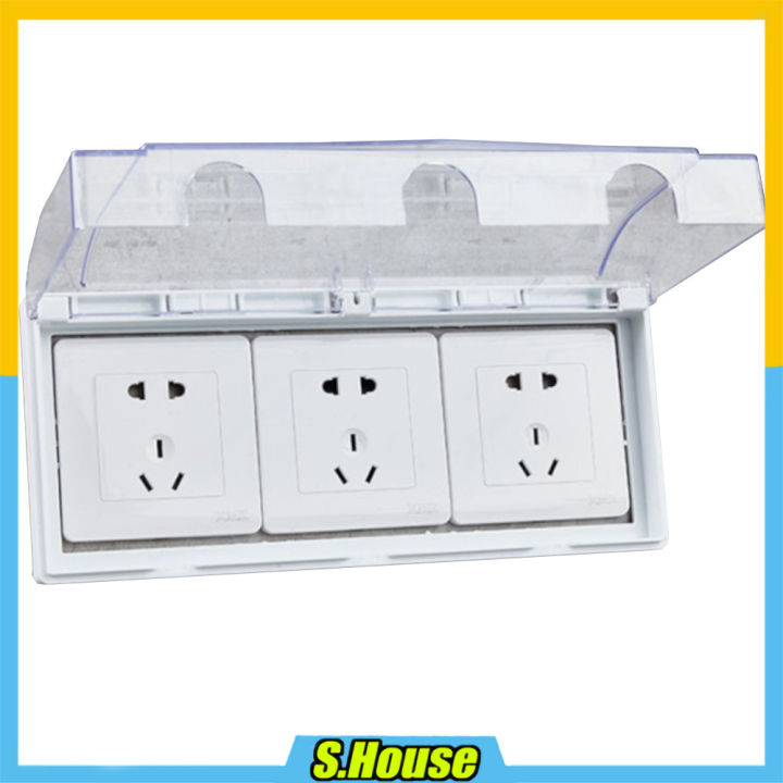 Transparent Switch Cover PVC Socket Waterproof Resistance Protector ...