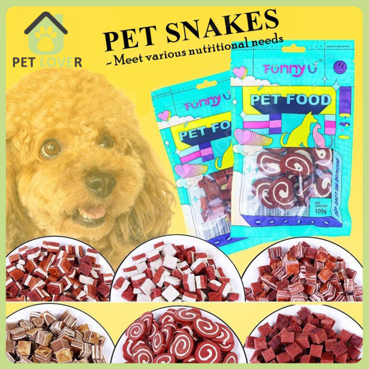 100g Pet Snack Dog Treats Pet Dog Treat Chicken Cheese Cube Beef Cube ...