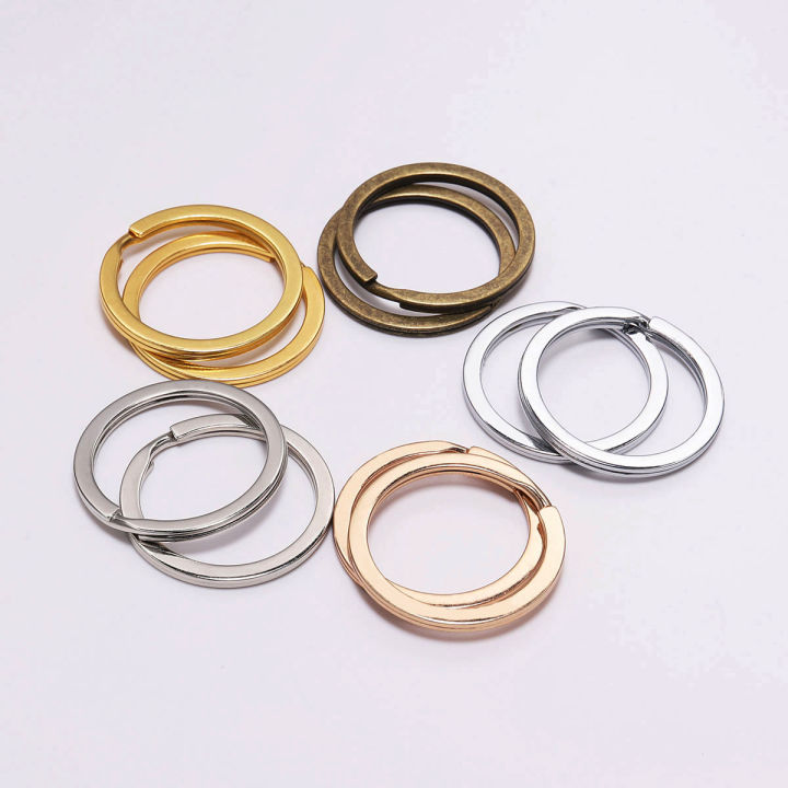 10Pcs/Lot 25 28 30mm Gold Round Key Ring Llaveros Clasp Findings Key ...