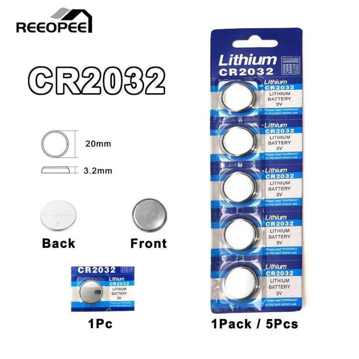 REEOPEE CR2032Primary Lithium Button Cell Battery 3V for Watch ...