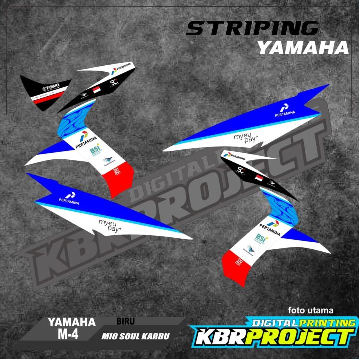 MIO SOUL KARBU striping YAMAHA motor sticker variasi Racing IP.M-4 (cod ...