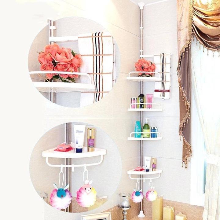 Adjustable Bathroom Corner Shelf Shower Organizer multi shelf corner ...
