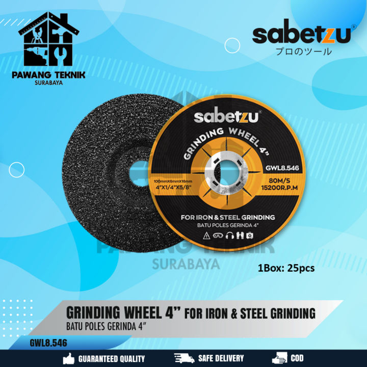 Sabetzu Batu Poles Asah Slep 4x6mm Mata Batu Gerinda Poles Besi 4" 6MM ...