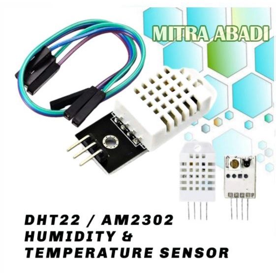 DHT22 / AM2302 Humidity & Temperature Sensor Suhu for Arduino + 3 Kabel ...