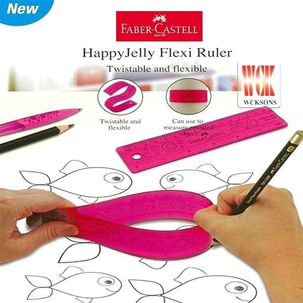 FABER-CASTELL HAPPY JELLY FLEXI RULER ( 15CM / 30CM ) | Lazada