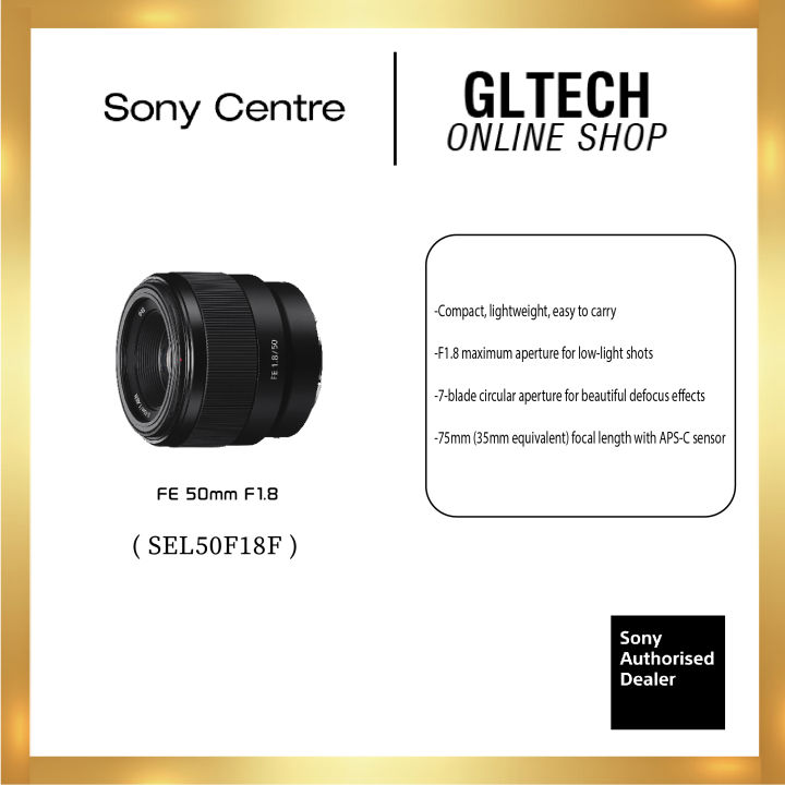 Sony (SEL50F18F) FE 50mm F1.8 Lens | Lazada