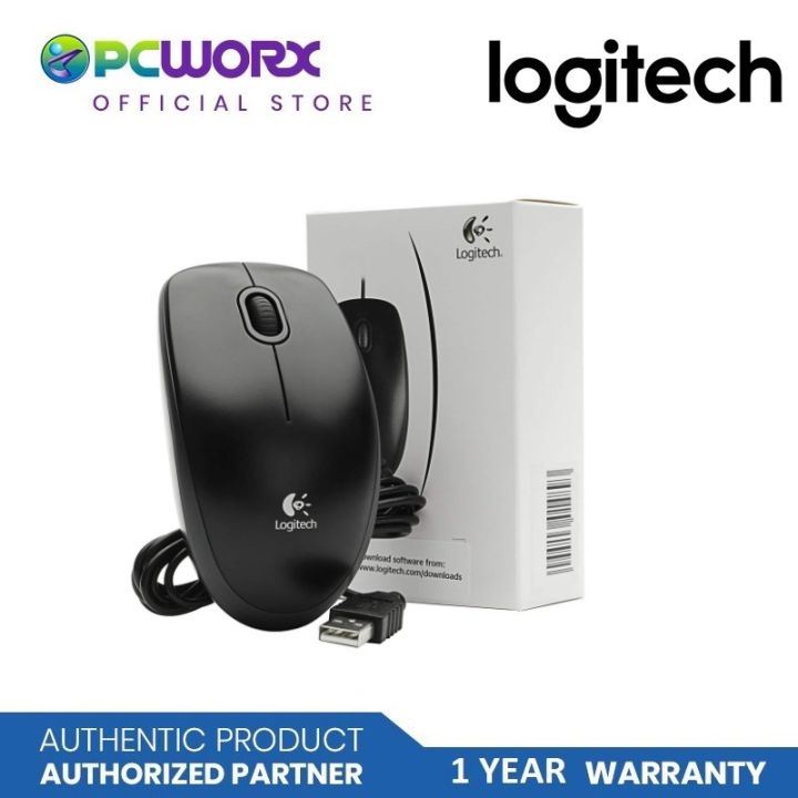Logitech B100 Optical USB Mouse (Black) Logitech Mouse | USB Wired Mice ...
