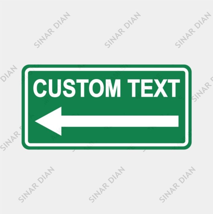 Rambu Plang Petunjuk Arah Custom 40 x 20 cm Plat Alumunium | Lazada ...