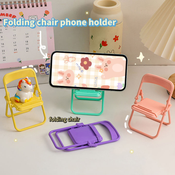 Mini Chair Shape Mobile Phone Stand Portable Cute Colorful Adjustable ...