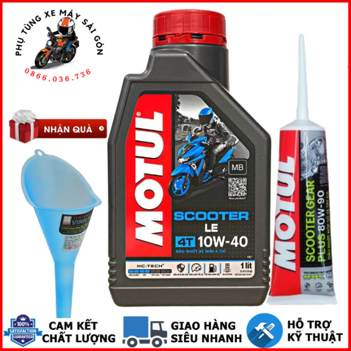 Nhớt xe tay ga Motul Scooter LE 4T 10W40 1 Lít [Mua 5 tặng 1 phểu ...