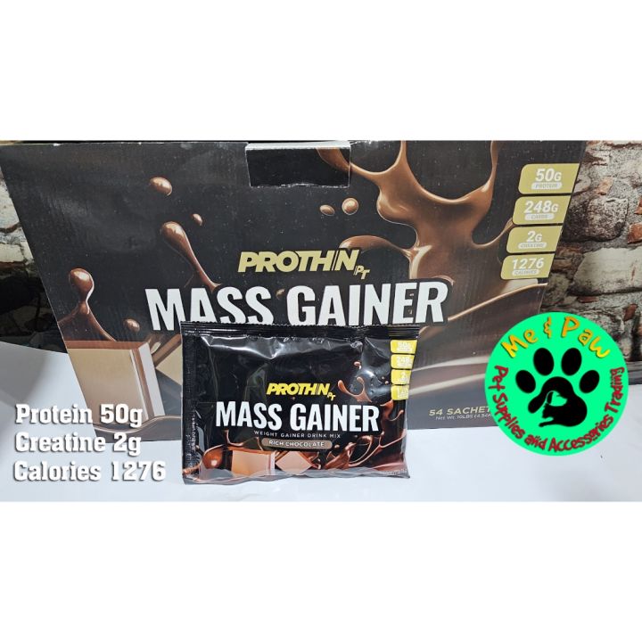 Prothin Mass Gainer 5 sachet / 10 sachet Rich Chocolate Flavor 84g Per ...