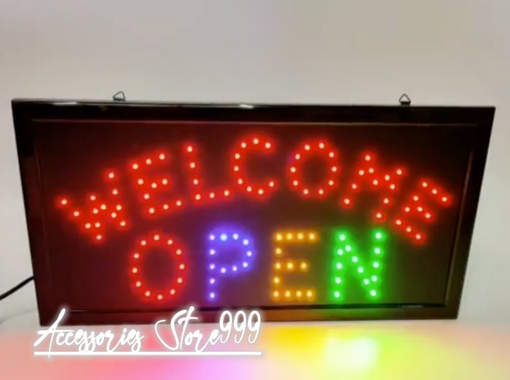Led WELCOME OPEN Advertising Sign Board led display billboard [tested ...