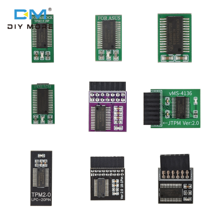 diymore Mini TPM Security Module TPM2.0 Module 12/14/18/20pin Suitable ...