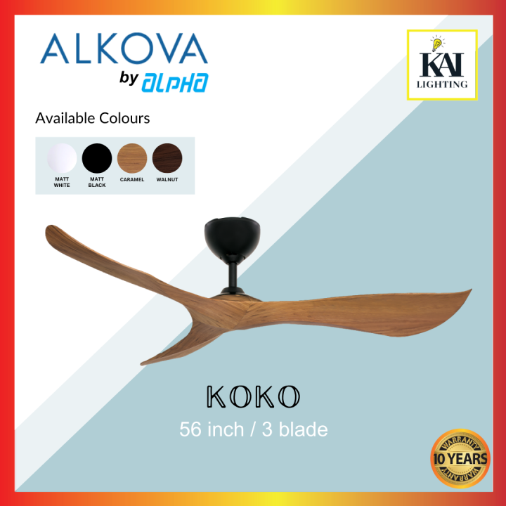 ALKOVA (ALPHA) KOKO/3B 56 INCHES DC REMOTE CEILING FAN | Lazada