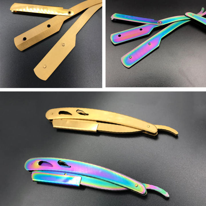 Barber's Labaha Metal Body Hair Cutting Shaver Gold Replaceable Blade ...
