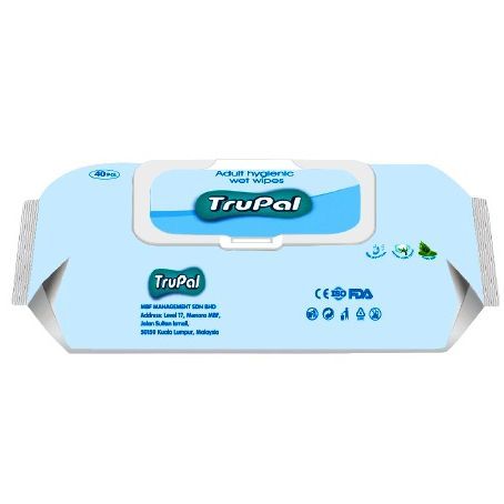 TRUPAL ADULT HYGIENIC WET WIPES 40'S (EXP:10/2026) | Lazada